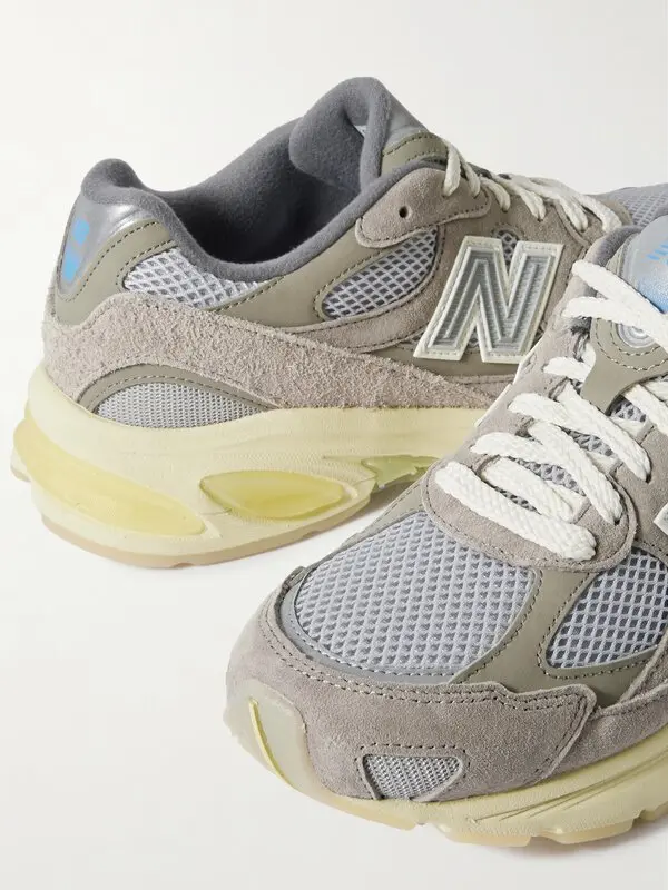 NEW BALANCE 2010 Days Rubber And Suede-trimmed Mesh Sneakers - Gray