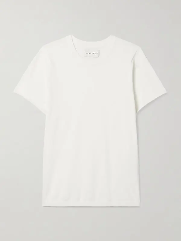 HIGH SPORT Owen Cotton T-shirt - Neutrals