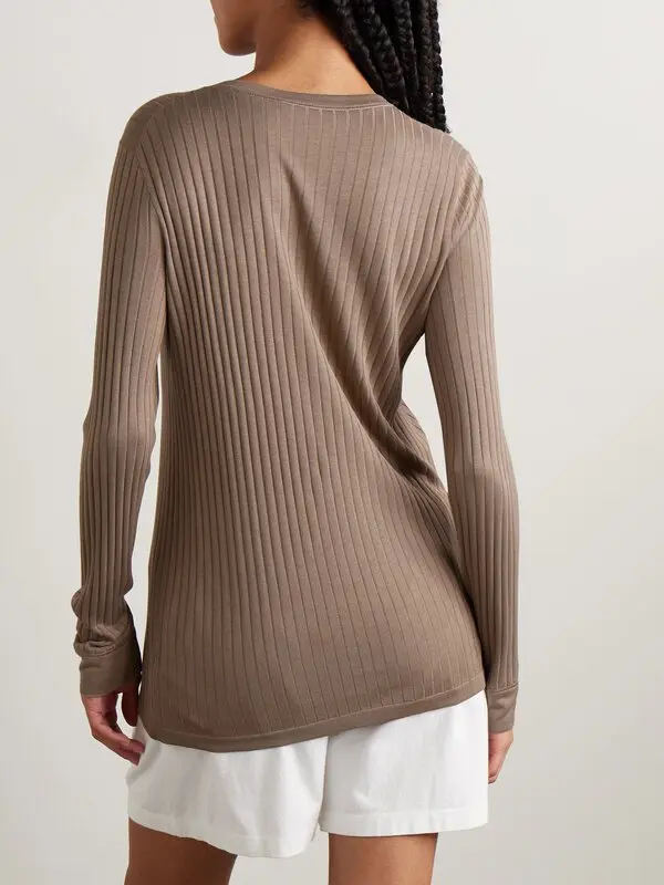THE ROW Keya Ribbed-knit Sweater