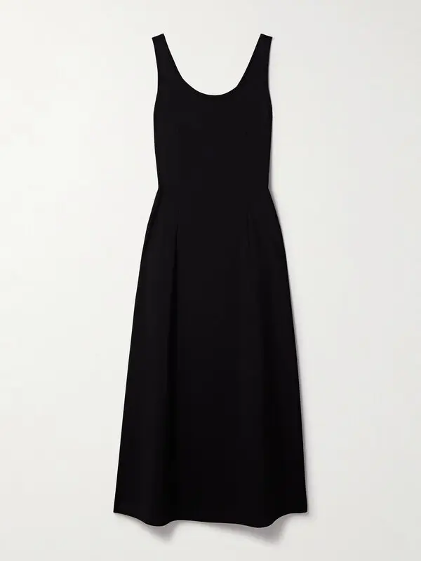 THE ROW Teza Wool Maxi Dress - Black