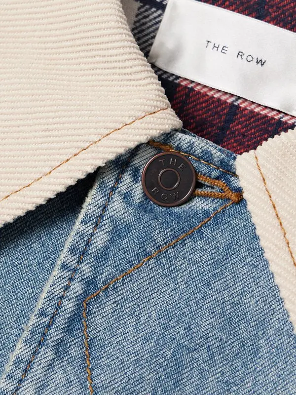 THE ROW Joras Denim Trucker Jacket With Twill Trim