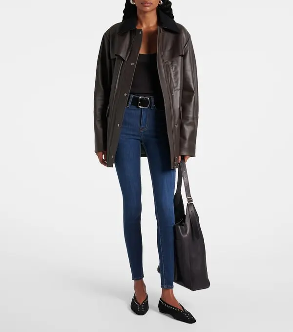 FRAME Le High-rise Skinny Jeans