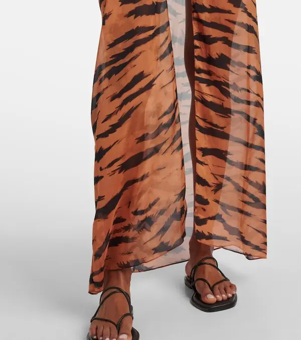 ADRIANA DEGREAS X Sabine Getty Printed Silk Kaftan