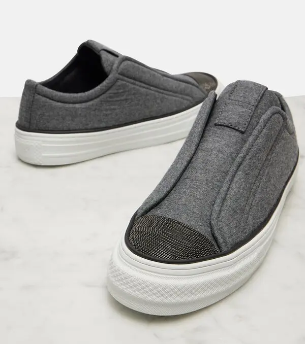 Brunello Cucinelli Low-top Slip-on Sneakers