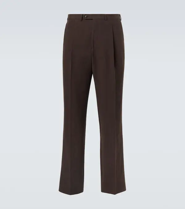 SAMAN AMEL Linen Canvas Suit Trousers