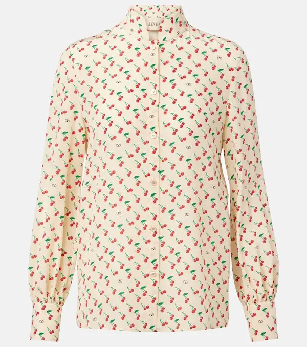 Valentino Garavani Cady Couture Printed Silk Blouse - Multicoloured