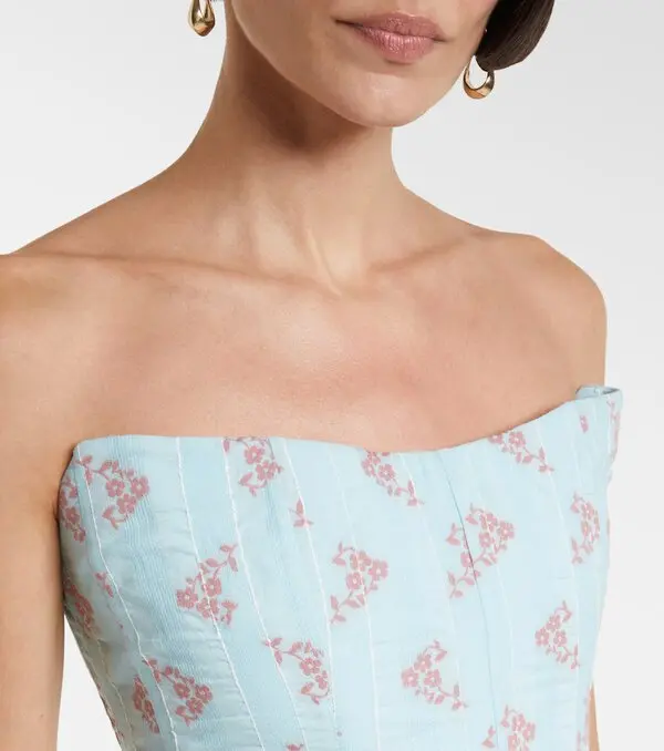 MARKARIAN Rousseau Floral Cotton-blend Midi Dress