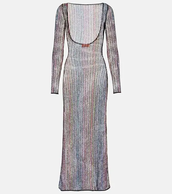 Missoni Sheer Open-back Maxi Dress - Multicoloured