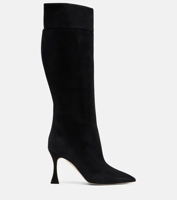 Manolo Blahnik Suede Knee-high Boots