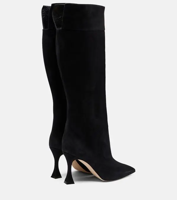 Manolo Blahnik Suede Knee-high Boots