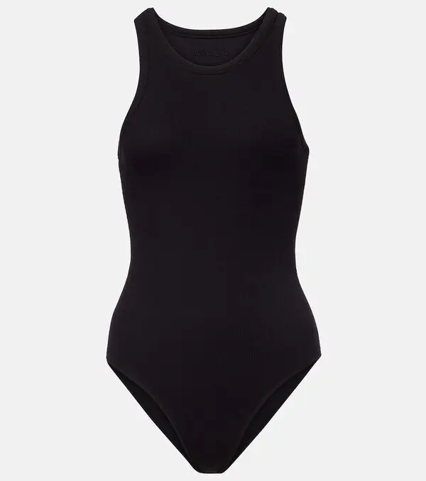 Alaïa Ribbed Knit Bodysuit - Black