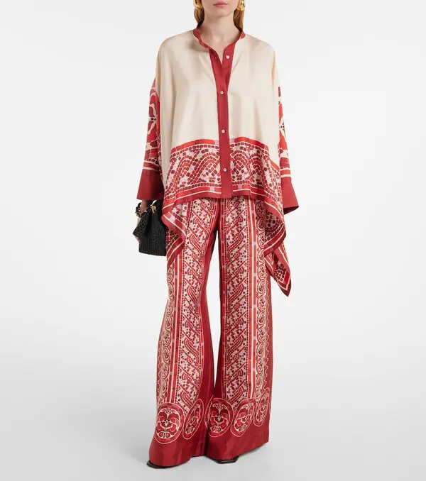 La DoubleJ Printed Silk Twill Shirt