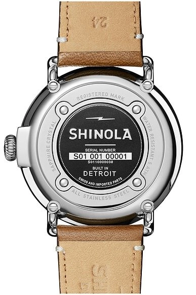 Shinola Runwell 47mm Stainless Steel Watch With Leather Band - Green