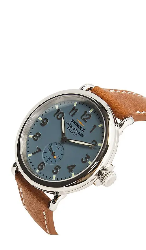 Shinola Runwell 41mm Watch With Leather Strap