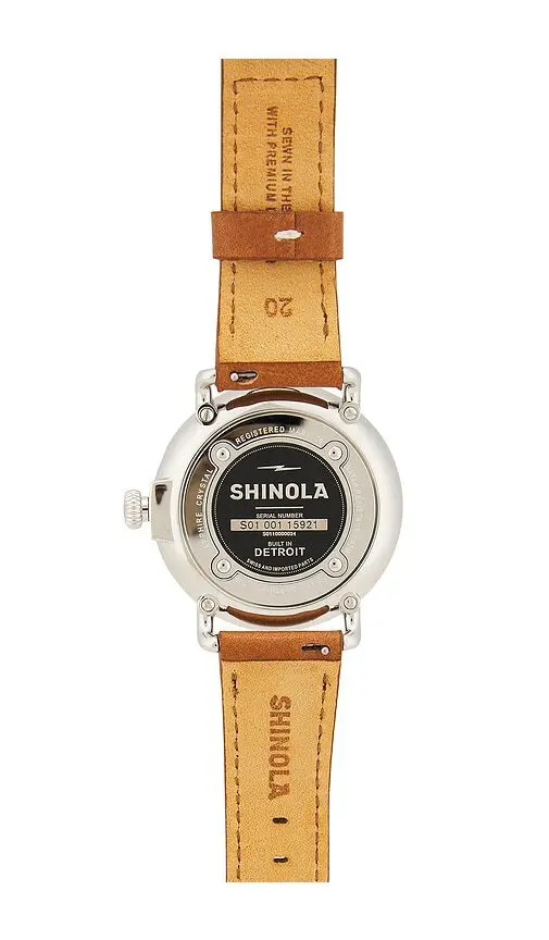 Shinola Runwell 41mm Watch With Leather Strap