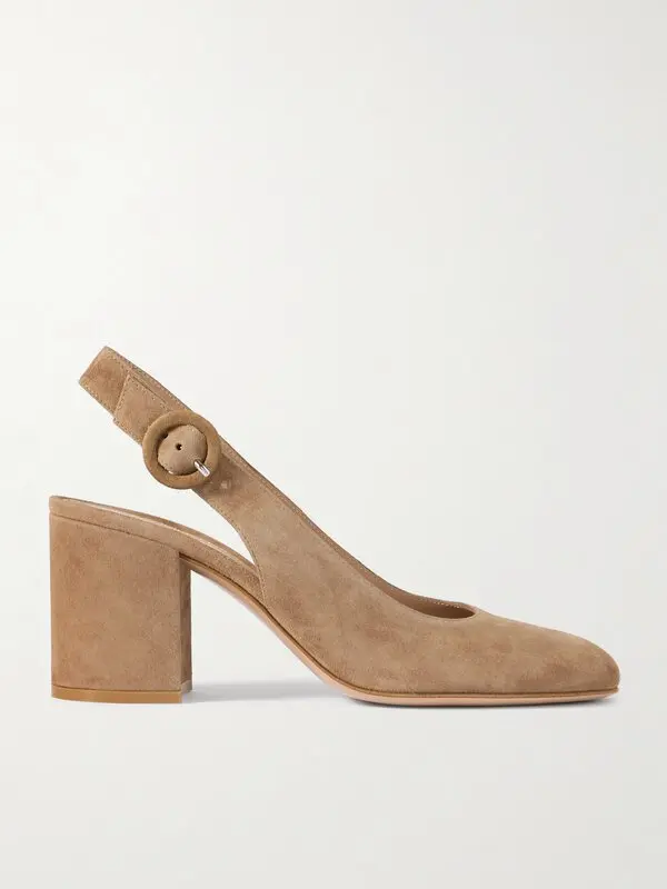GIANVITO ROSSI 70 Suede Slingback Pumps