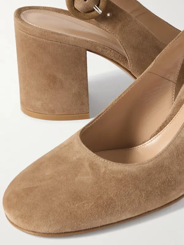 GIANVITO ROSSI 70 Suede Slingback Pumps