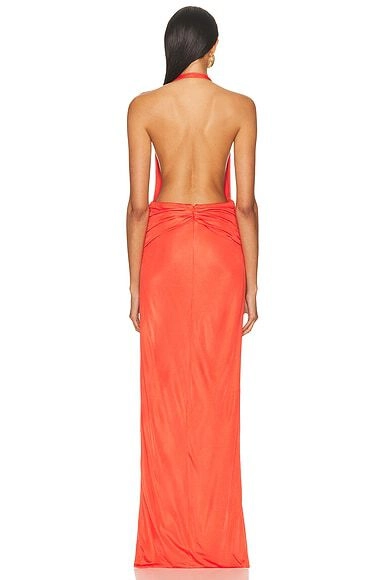 Retrofete Corralee Halterneck Gown - Geranium