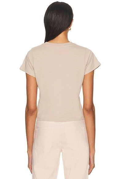 Renggli Cropped Cotton T-shirt With Ribbed Neckline