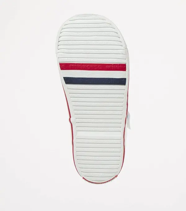 MIKI HOUSE Faux Leather Logo Trainers - Red