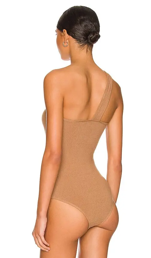Superdown Sadra One Shoulder Bodysuit In . Also - Tan