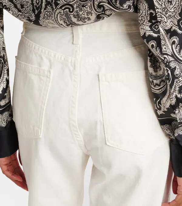 NILI LOTAN Calla High-rise Cropped Straight Jeans
