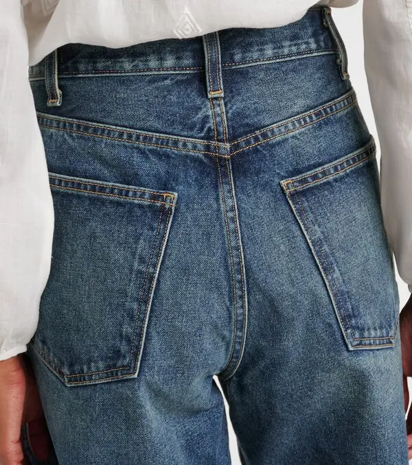 NILI LOTAN Russel Mid-rise Denim Shorts - Blue