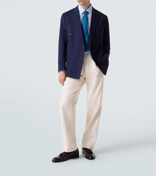 Charvet Checked Cotton Poplin Shirt