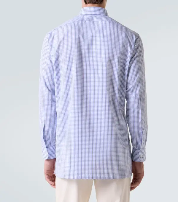 Charvet Checked Cotton Poplin Shirt