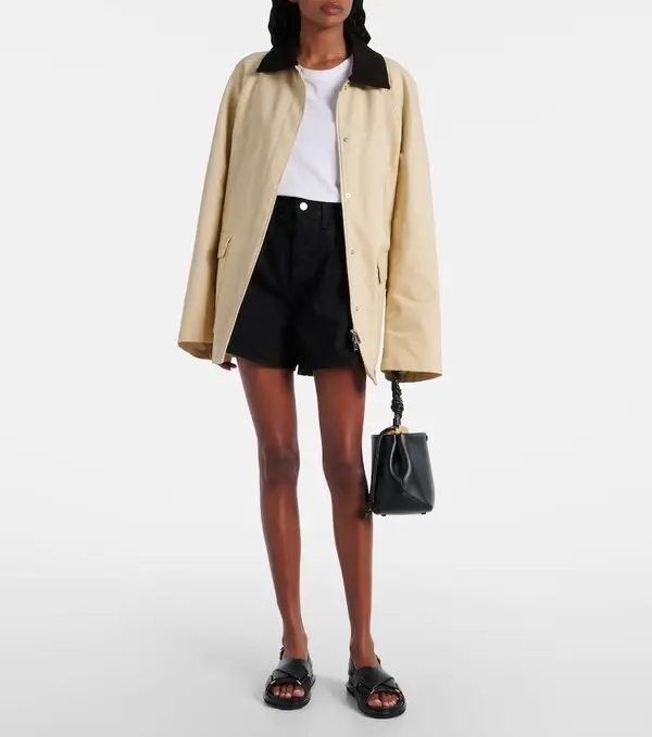 AGOLDE Rhoda Pleated High-rise Denim Shorts