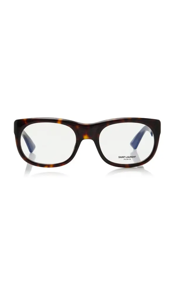 Saint Laurent Romy Square Frame Eyeglasses - Brown