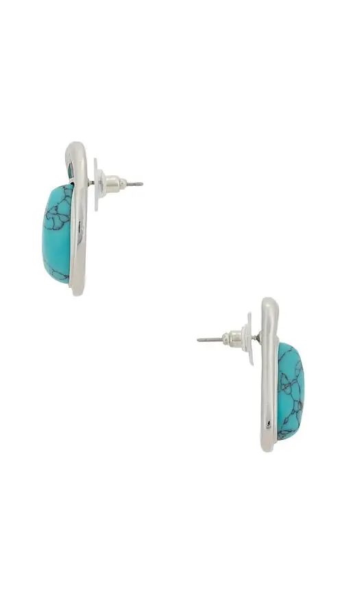 PETIT MOMENTS Valia Earrings With Turquoise-tone Stone