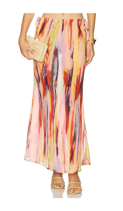 SNDYS. St. Barts Maxi Skirt - Peach