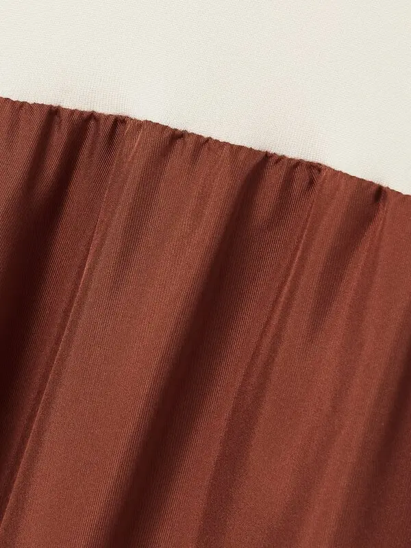 ESSE STUDIOS Stretch-knit And Silk-twill Maxi Dress