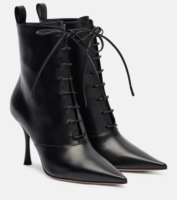 GIANVITO ROSSI Leather Lace-up Boots