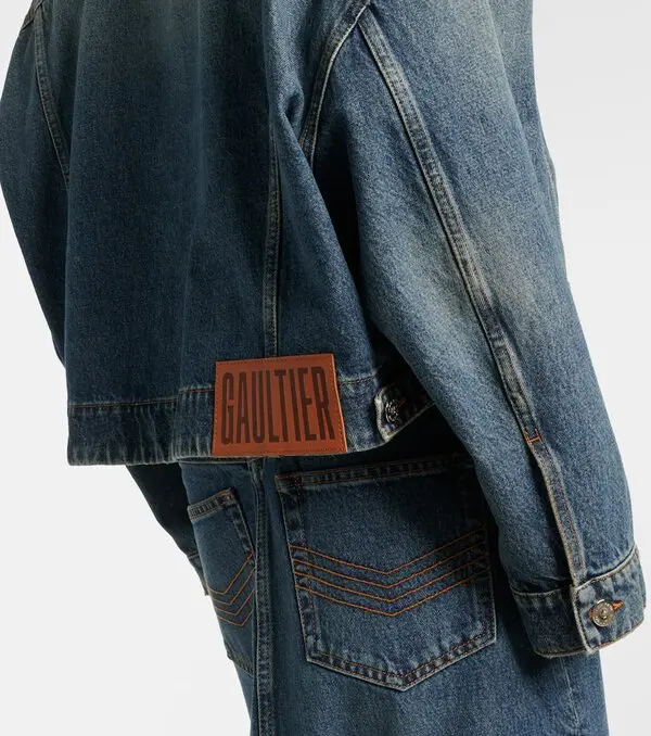 JEAN PAUL GAULTIER Distressed Denim Hooded Jacket
