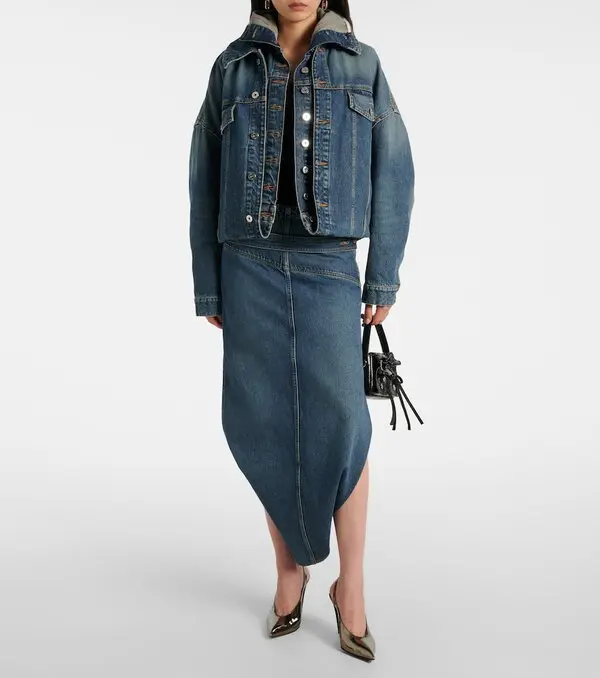 JEAN PAUL GAULTIER Distressed Denim Hooded Jacket