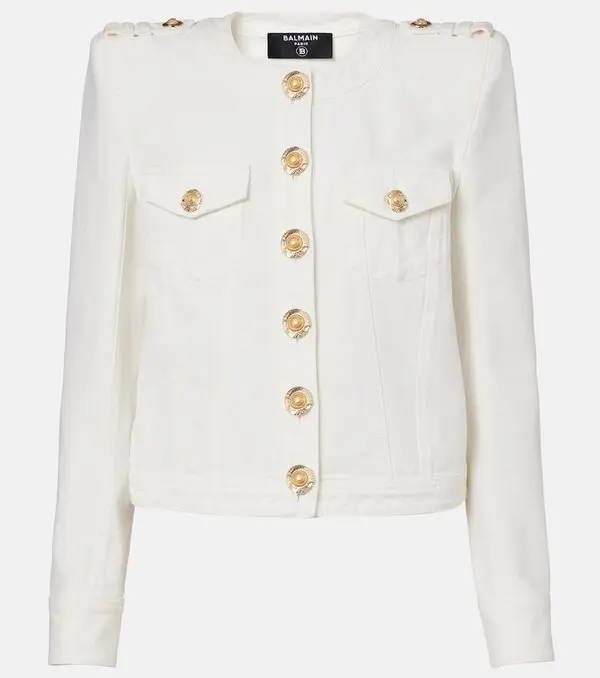 Balmain Cotton Canvas Jacket - White