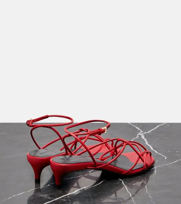 Khaite Loulou 35 Leather Slingback Sandals