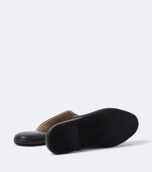 Charvet Leather Slippers - Black