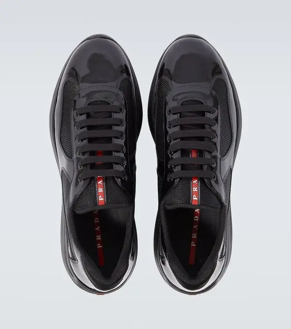 Prada Patent Leather Sneakers - Black