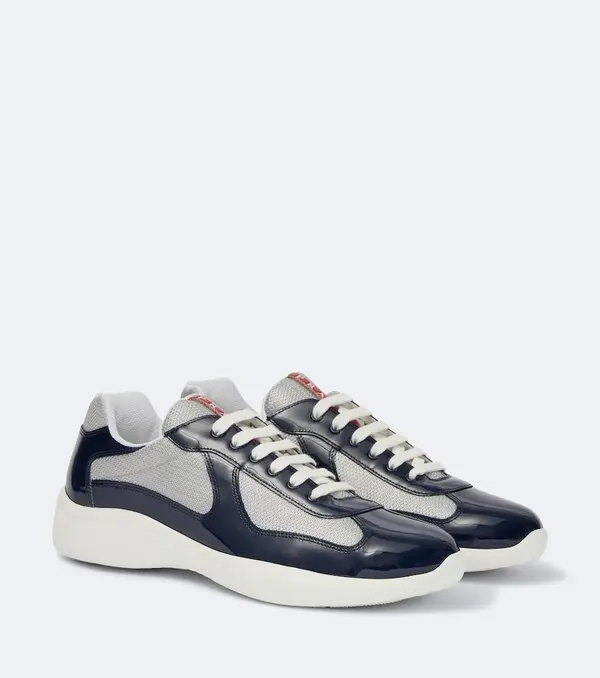 Prada Patent Leather Sneakers - Blue