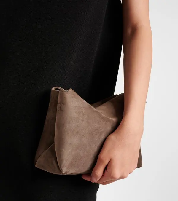 Khaite Lina Suede Crossbody Bag