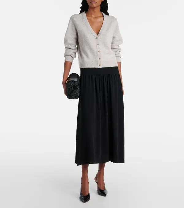 Vince Wool And Cashmere Cardigan - Grey