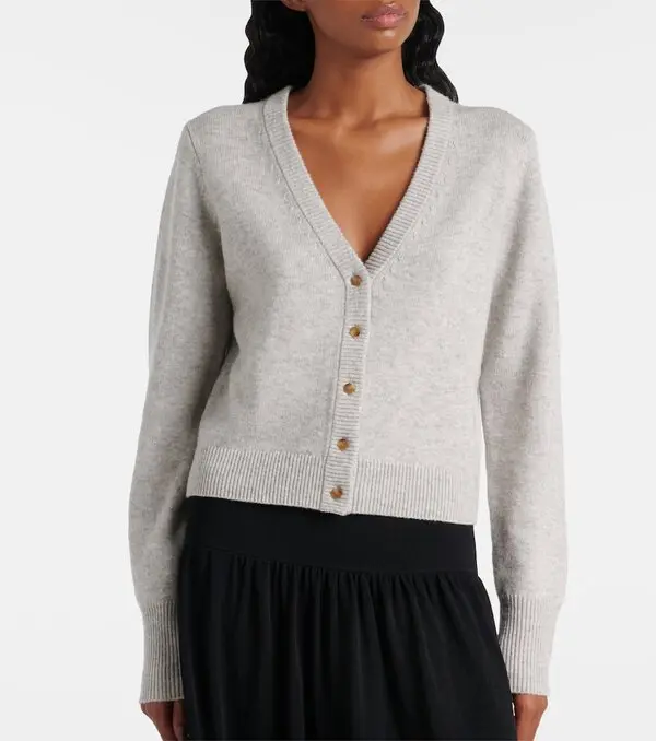 Vince Wool And Cashmere Cardigan - Grey