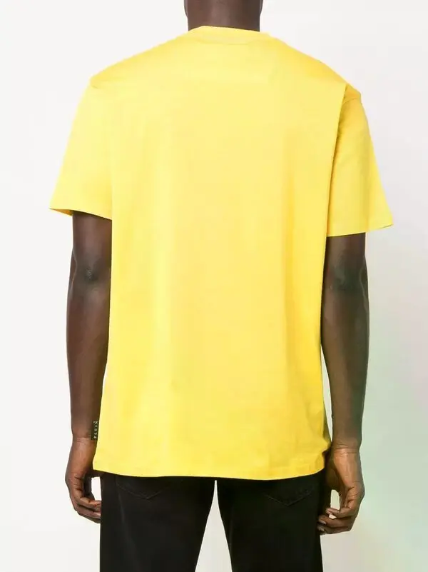 Philipp Plein Skull-print Detail T-shirt - Yellow