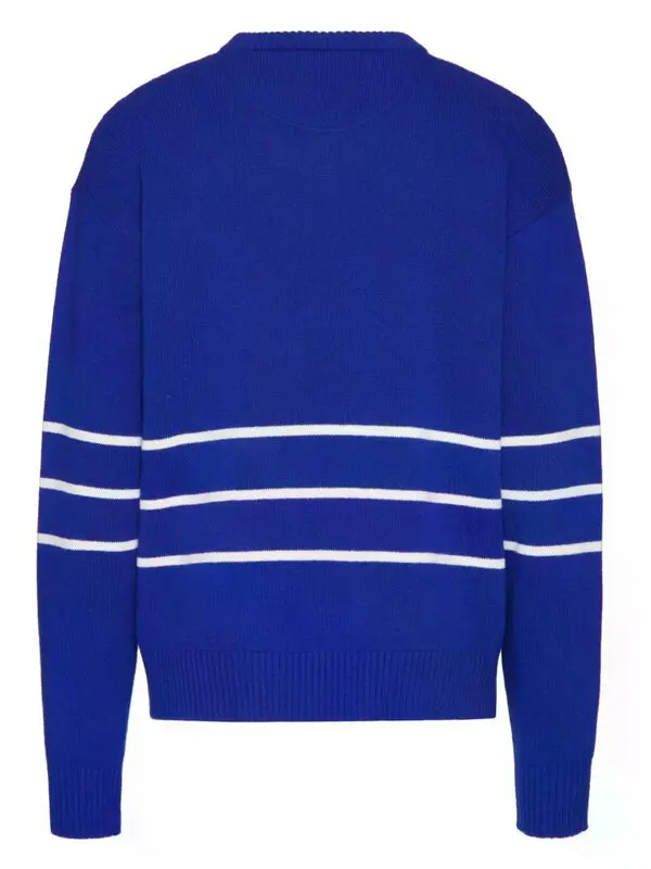 Valentino Garavani Logo Intarsia Crew Neck Jumper