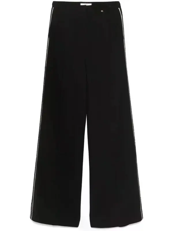 NISSA High-waisted Trousers With Side Stripe Detailing
