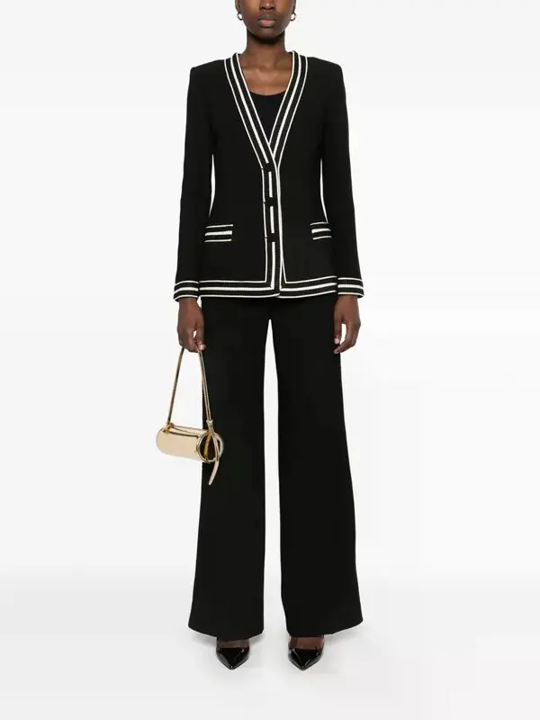 NISSA High-waisted Trousers With Side Stripe Detailing