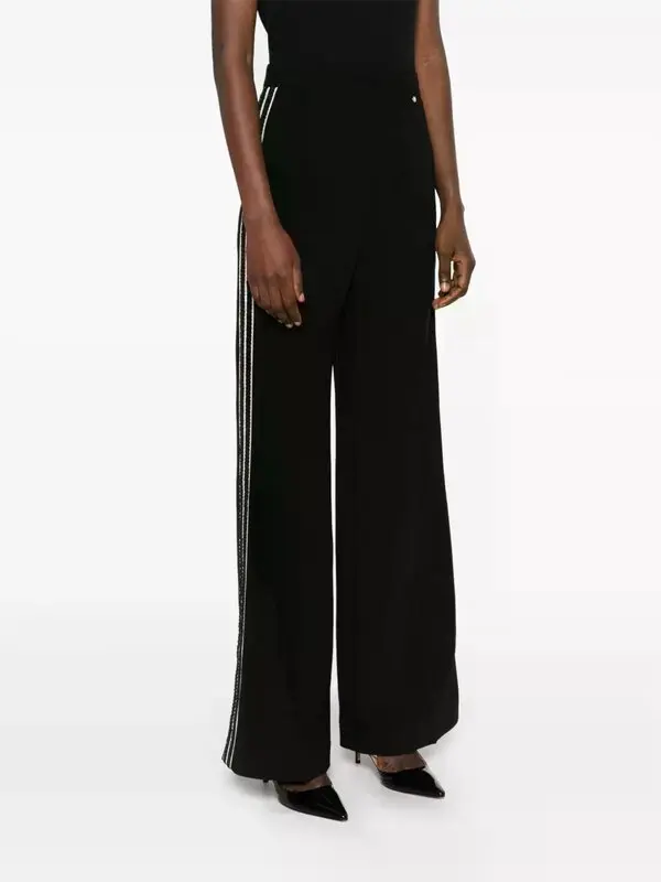 NISSA High-waisted Trousers With Side Stripe Detailing